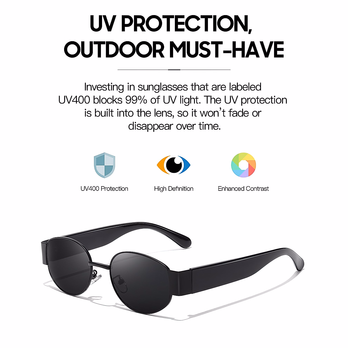 SODQW Retro Oval Sunglasses for Women, 90s Vintage Designer Ladies Shades Trendy Fashion Sun Glasses