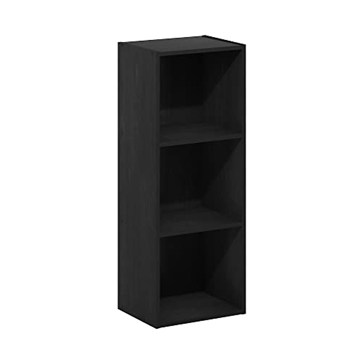 Furinno Pasir 3-Tier No Tool Assembly Open Shelf Bookcase, Blackwood