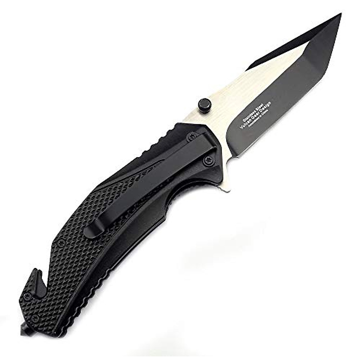 Vulcan Gear Emergency Service Tactical Assisted Open Metal Rescue Folding Knife (Red - Fire Dept.)