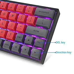 60% Mechanical Keyboard, RGB LED Backlit Wired Gaming Keyboard, Ergonomic, for PC/Mac Gamer, Typist (Gateron Switches, PBT Caps) (Renewed)