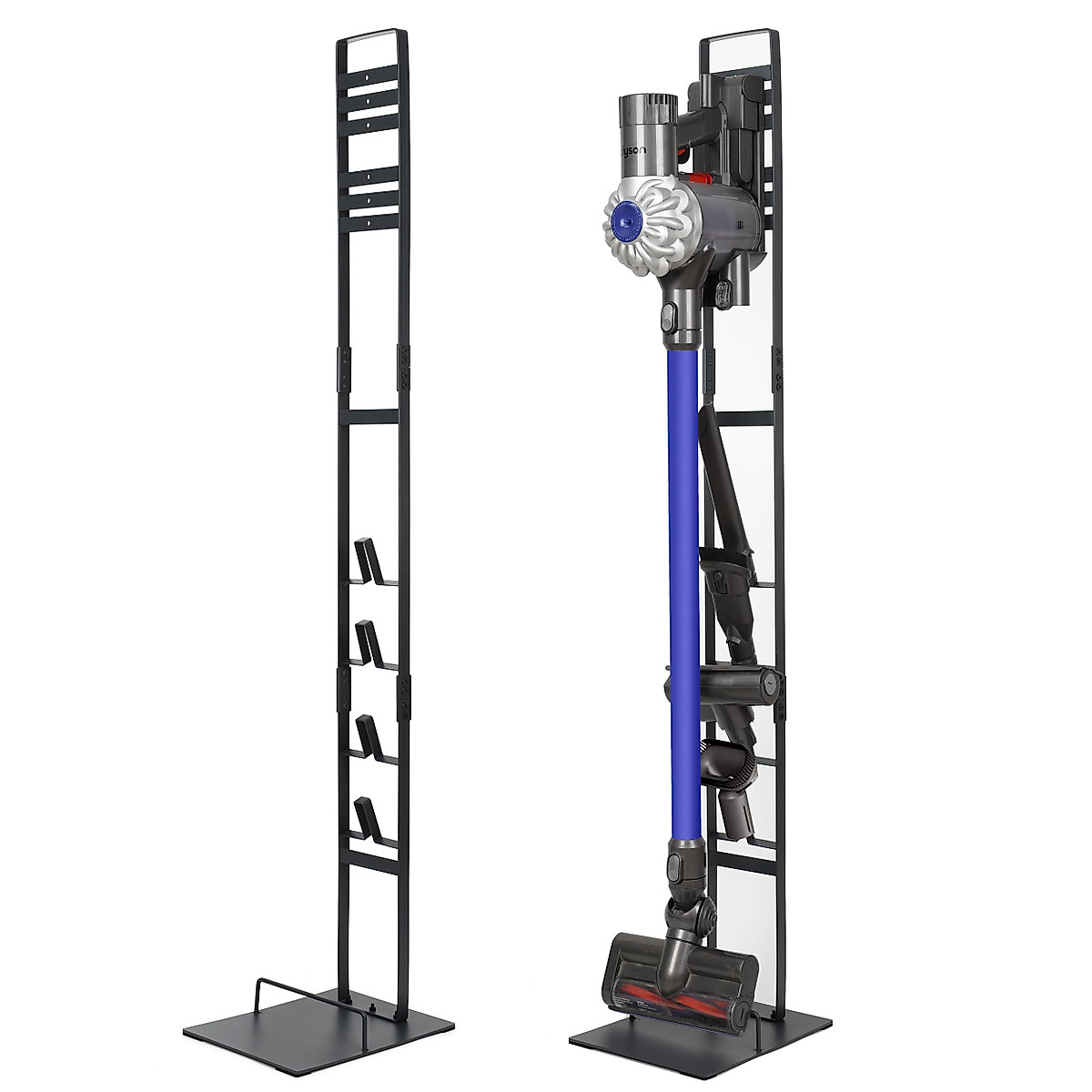 BRIGHTSHOW Vacuum Stand for Dyson V15 V11 V10 V8 V7 V6,Stable Metal Storage Bracket Holder for Handheld DC30 DC31 DC34 DC35 DC58 DC59 DC62 Cordless Vacuum Cleaners Accessories (Grey)