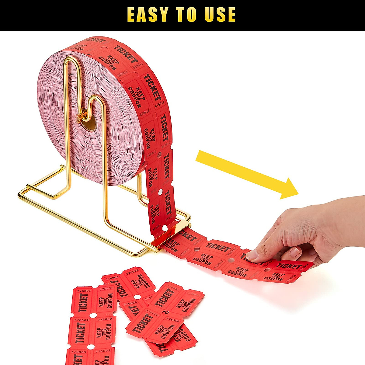 3 Pieces Raffle Ticket Dispenser Brass Ticket Roll Dispenser Raffle Drum for Single Double Roll, Lotteries, Sweepstakes, Charity Auctions, Trade Shows