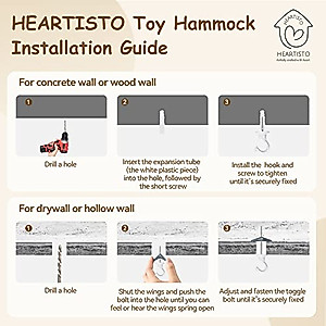 Stuffed Animal Net Or Hammock, Toy Net For Stuffed Animals, Stuffed Animal Holder With Hooks, Large Hammock For Stuffed Animals, Hanging Corner Stuffed Animal Organizer For Kids Bedroom Playroom Black