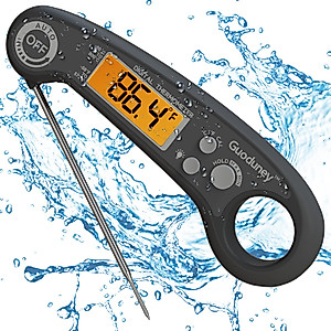 Guoduney Meat Thermometer, Instant Read Temperature, Auto Turn On Off, Backlight, Bulit-in Magnet, Foldable Probe for Kitchen Cooking BBQ Smoker Grilling Fry