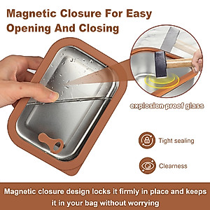 Pulreiush 3pcs Stainless Steel Food Storage Container Set With Lids - Easy Clean, Smell-Proof, Airtight & Leakproof Containers - 3Sizes (21oz/42oz/70oz) - 304 Stainless Steel