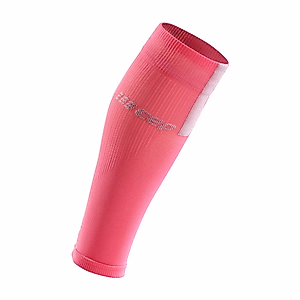 CEP Women's Compression Run Sleeves Calf Sleeves 3.0, Rose/Light Grey IV