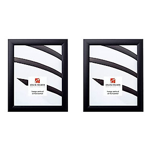 Craig Frames 1WB3BK 18 by 24-Inch Picture Frame, Smooth Wrap Finish, 1-Inch Wide, Black & 1WB3BK 16 by 24-Inch Picture Frame, Smooth Wrap Finish, 1-Inch Wide, Black