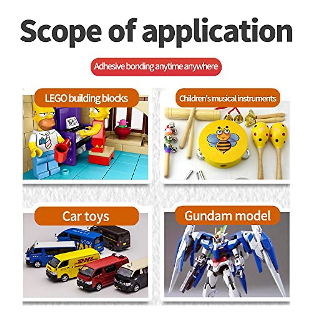 Guoelephant 20g Craft Glue,Craft Adhesive,Craft Glue Quick Dry Clear,Instant Super Glue for Craft,DIY,Metal, Plastic, Rubber, Wood, Leather,Scrapbooking,Card Making,Photo,Toy, Model, Decor, Crystal 