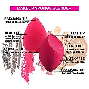 【3-pack]Bellixe Beauty Makeup Sponge Blender,No-Latex Soft Cosmetic sponge