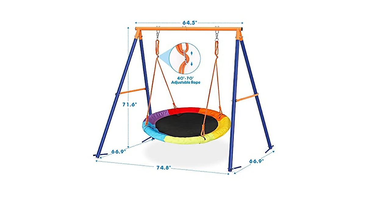 GIKPAL Saucer Swing Set - Safe & Fun Outdoor Play