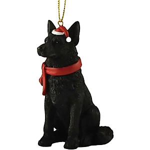 Black German Shepherd Ornament - Ornament for Christmas Tree - Holiday Stocking Stuffer - Festive Holiday Ornament