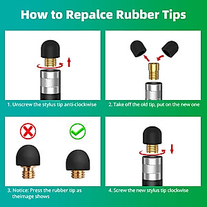 Stylus Pens for Touch Screens, 5 Pack Stylus Pen for iPad iPhone Android Chromebook Tablets and More Capacitive Touchscreen Devices High Sensitivity & Precision No Scratches Rubber Tips Stylist