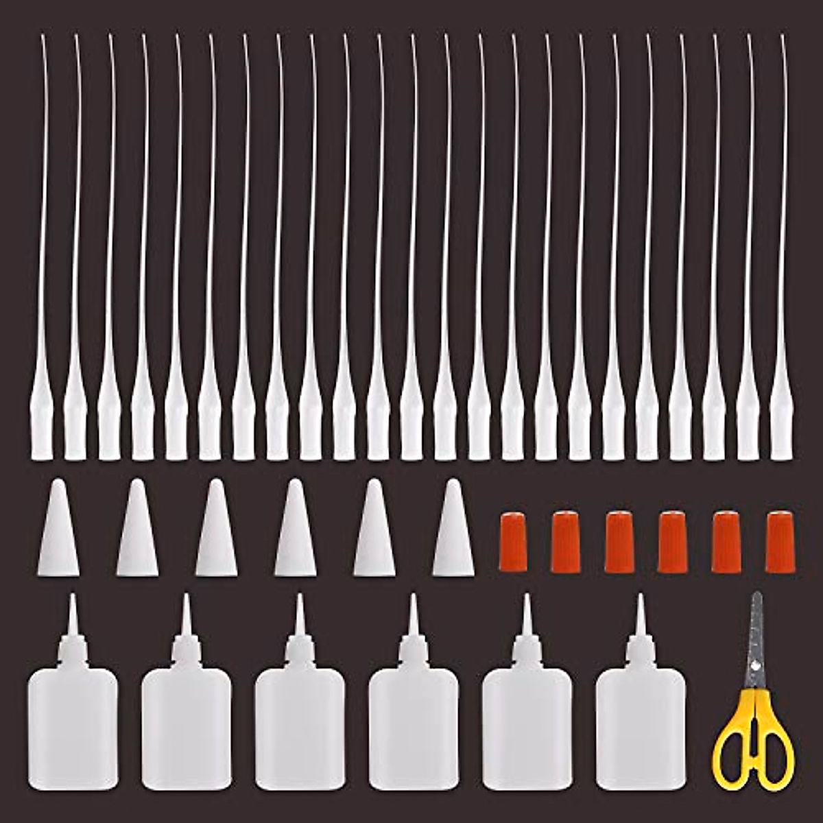 BAPHILE 300PCS CA Glue Micro-Tips,Glue Extender Precision Applicator with Glue Bottle for Hobby, Crafting, Lab Dispensing,Adhesive Dispensers Elmers Glue