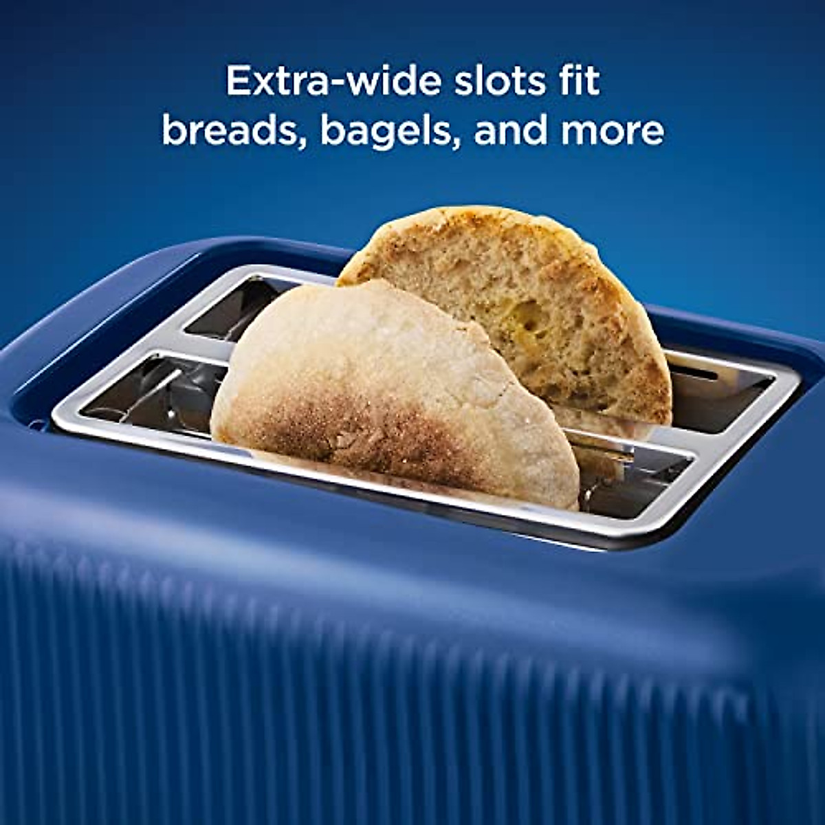 Oster® Retro 2-Slice Toaster with Quick-Check Lever, Extra-Wide Slots, Impressions Collection, Blue