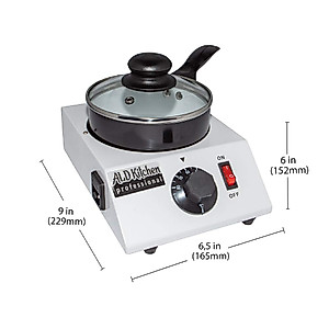 ALDKitchen Chocolate Melting Pot | Professional Chocolate Tempering Machine with Manual Control | Heated Chocolate | 110V | Single 2.2 lb (1.2 kg)