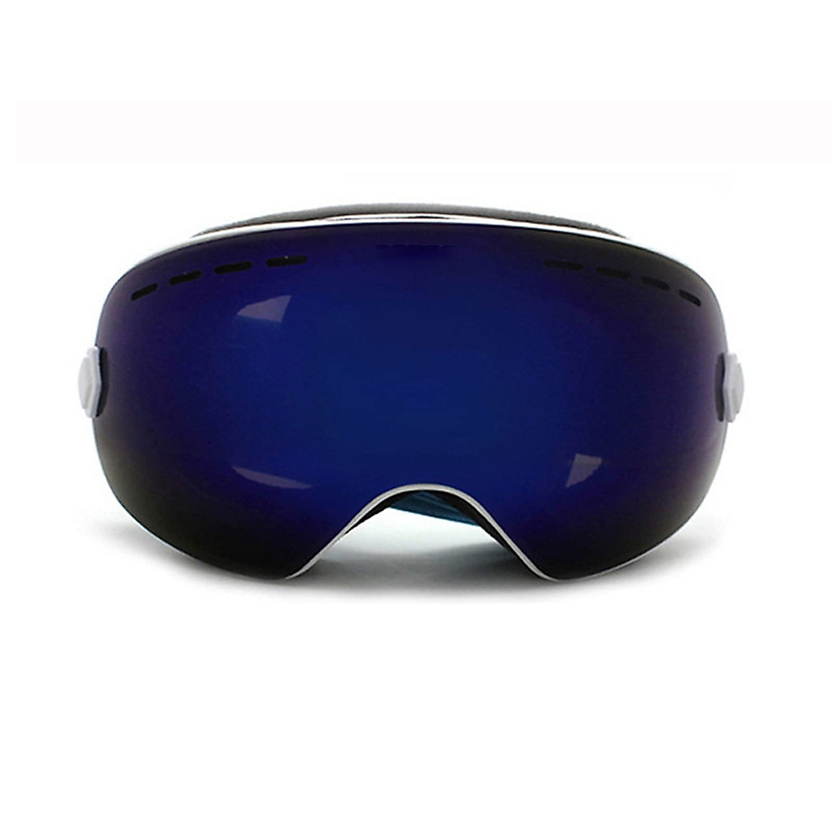 Feilx Ski Goggles, Snow Goggles with High Weave Double Slide Buckle Headband & Ventilation Holes for Men Women (Color : Blue, Size : 22.5 * 9.8cm)