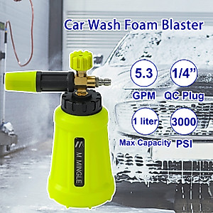 M MINGLE Foam Cannon for Pressure Washer, Ultimate Pressure Washer Adapter Set