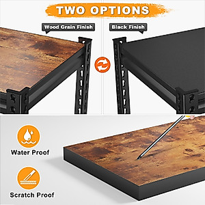 REIBII Garage Shelving Load 2500LBS Wide Storage Shelves Adjustable Sturdy Heavy Duty Shelving Deep Metal Shelves for Storage Tall Metal Shelf, Organize for Pantry Kitchen