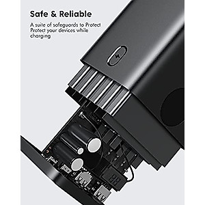 ROMOSS 60000mAh High Capacity Power Bank, 22.5W Max PD 3.0 Fast Charging Portable USB C Battery Packs with 4 Outputs & 3 Inputs & LCD Display, Rechargeable Battery Bank for iPhone and Outdoors Camping