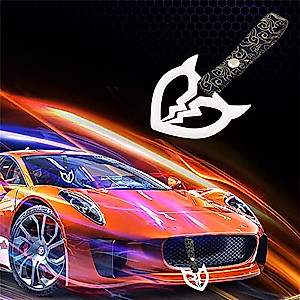 Devil Demon Broken Heart White JDM TSURIKAWA Ring Subway Train Bus Handle Strap Charm Drift