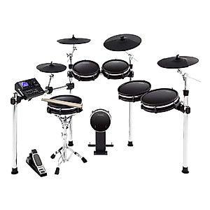 Alesis DM10 MKII Pro Kit | Ten-Piece Electronic Drum Kit with Mesh Heads & Pearl P932 Demonator Right Footed Single Chain with Interchangeable Cam Powershifter