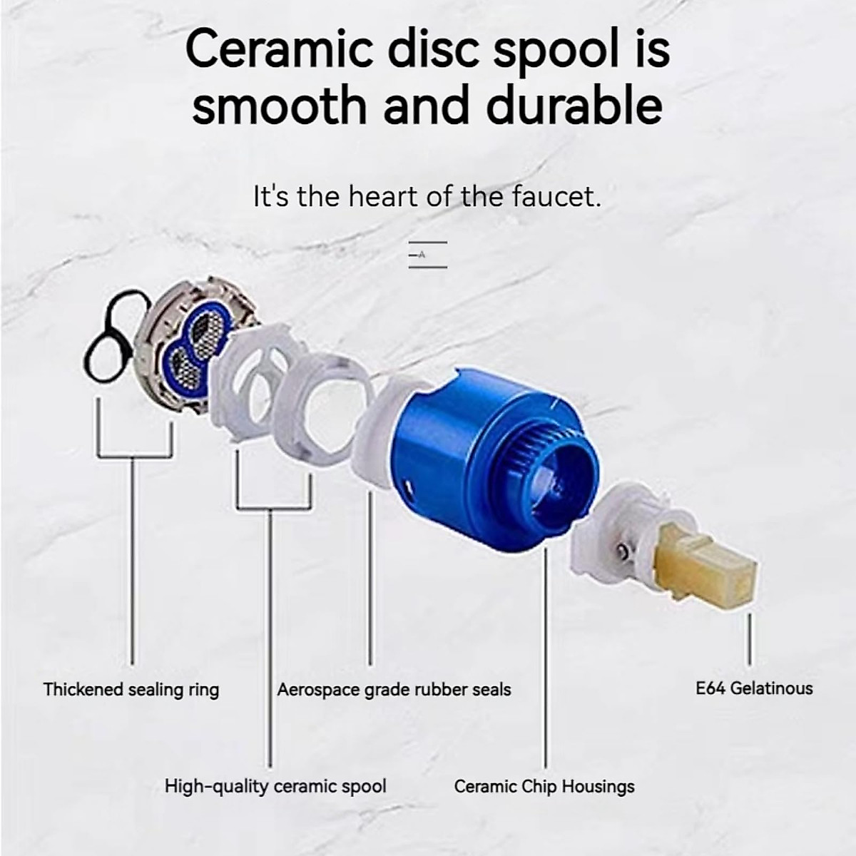 PRANOHD Bathroom Waterfall Matte Black Faucets, RV Restroom Bath Face Basin Bar Lavatory Kitchen Commercial Vanity Sinks Water Replacement, Peerless Unique Modern 6 Inch Brass One 1 Hole Single Handle