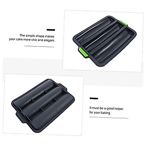 SOLUSTRE 2pcs Bread Mold French Bread Loaf Silicone Bakeware Nonstick Bakeware Silicone Baguettes Toast Baking Pans Oven Bread Bakeware Non-stick French Bread Mold 3 Wave Bread Mold Cake