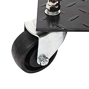 MOTOOS Car Tire Repair Tools Wheel Dolly Set of 4, 3", Vehicle Auto Repair Moving Car Dolly Set, Black Body Hammers and Dollies