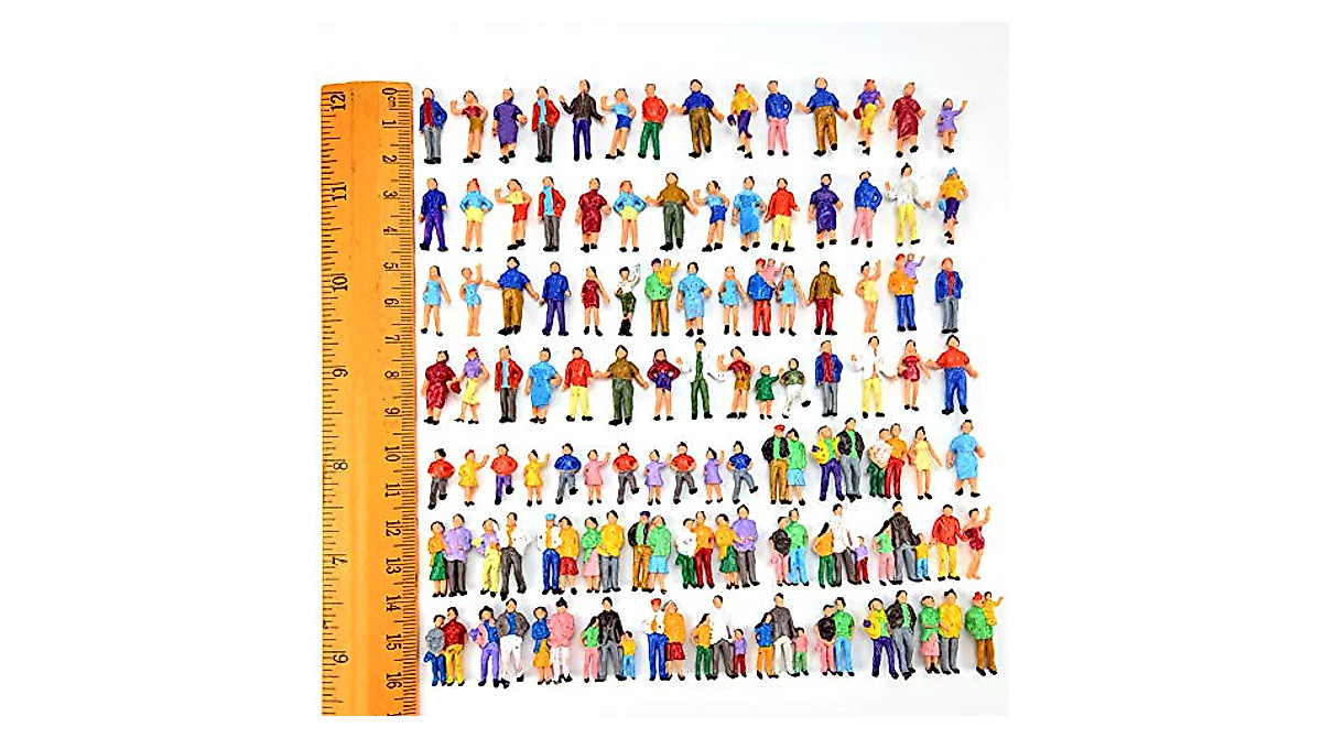 100pcs HO Scale Passengers Model Figures for Train Layouts