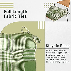 Arlee Exeter Set of 2 Chair Pad, Olive 2 Count