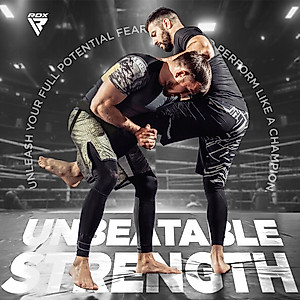 RDX Groin Protector for Boxing, Muay Thai, Kickboxing and MMA Training, Maya Hide Leather Abdo Gear for Martial Arts , SATRA Approved Abdominal Guard for Karate and Taekwondo (Black, Large)