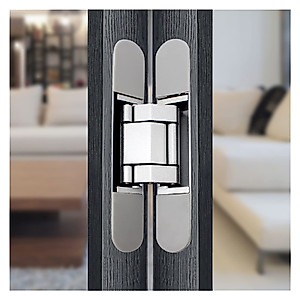 Hinges 40KG/80KG/120KG Hidden Folding Wood Door Heavy Duty Hinge Concealed Furniture Hardware Cabinet Hinge (Color : Black, Size : G80)