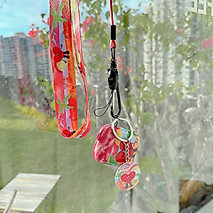 with Fashion Kawaii Lanyard Keychain，Cute Interesting Soft TPU Airpod 1/2 Case，Suitable Man Women Girl Airpod Case