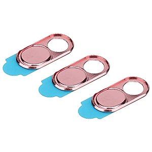 Fudax Webcam Cover Sticker, Durable Webcam Protect Sticker Metal 0.7 Mm Thickness Lens Cap with Wide Compatibility for Tablets(Pink)