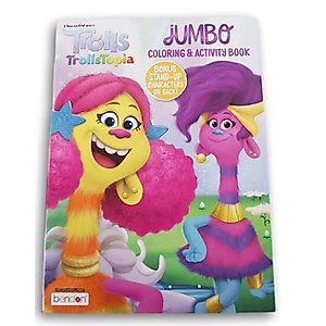 Classroom Supply Trolls Trollstopia Coloring and Activity Book with Bonus Stand-Up Character on Back - 80 Pages