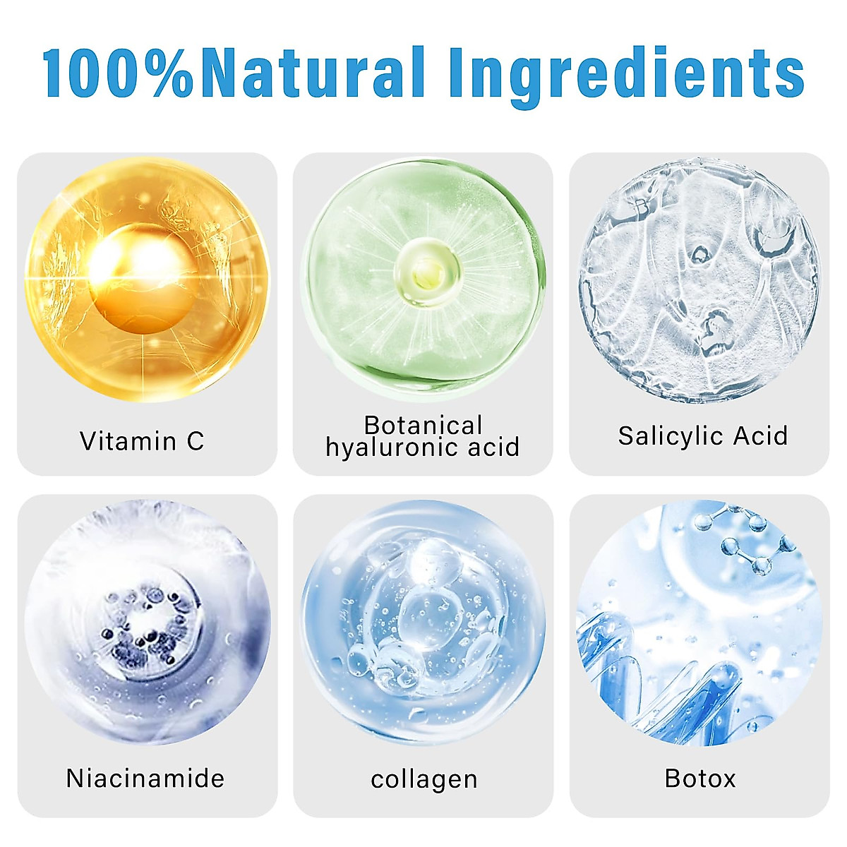 Botox Face Serum, Botox Stock Solution Facial Serum with Vitamin C & E, Instant Face Lift & Anti Aging Serum, Boost Skin Collagen, Reduce Fine Lines, Wrinkles, Plump Skin