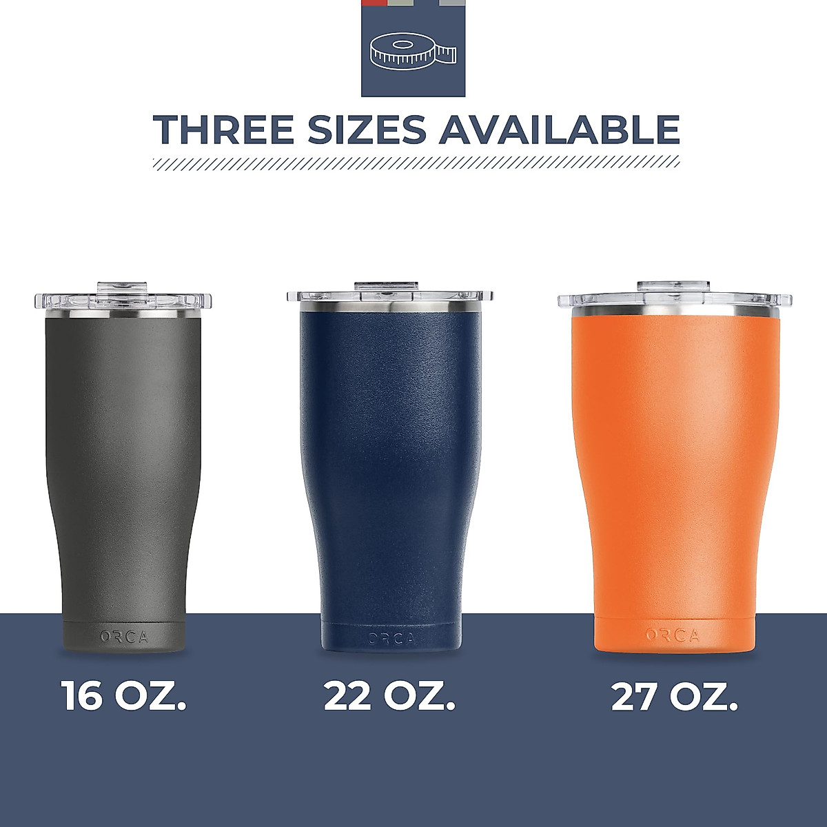 ORCA Chaser 16oz | Insulated, Stainless Steel Cup with a Spill Proof Whale Tale Lid, Dishwasher Safe Tumbler for Hot & Cold Drinks — Black