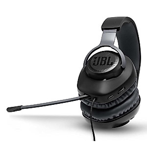 JBL Free WFH Wired Over-Ear Headset with Detachable Mic - Black, Small