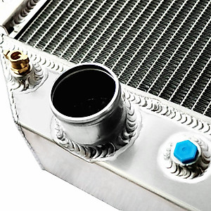 RadBuild DPI433 4 Row Aluminum Radiator for 1966-1979 Ford F100 F150 F250 F350 F500 Bronco Trucks V8 CC433 CU433 Radiador 1967 1968 1973 1974 1975 1976 1977 1978 1979 67 68 69 72 74 Downflow Radiators