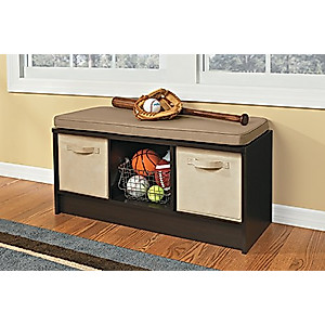ClosetMaid 1570 Cubeicals 3-Cube Storage Bench, Espresso
