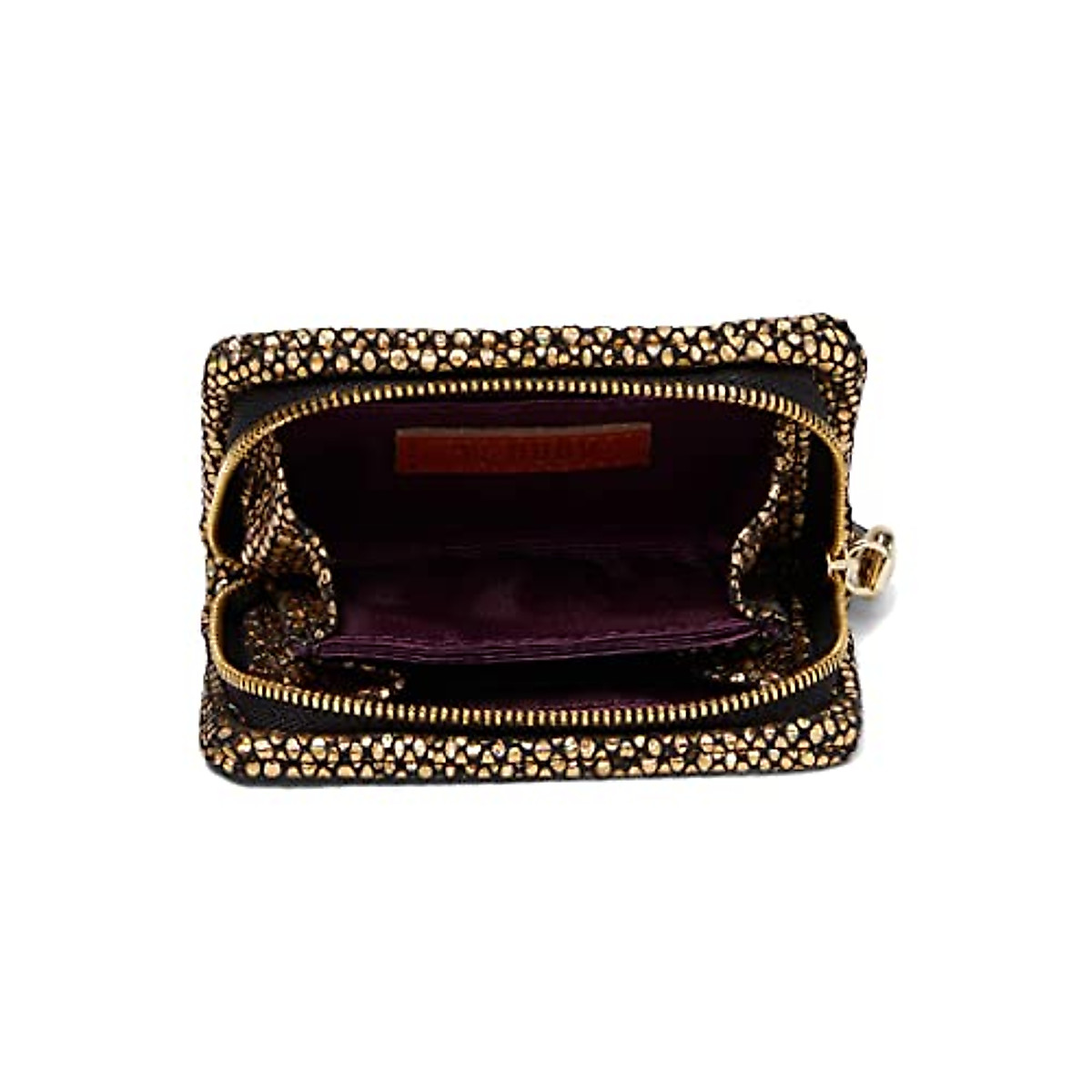 HOBO Eliza Small Zip Around Wallet For Women - Leather Construction With Interior Key Clip, Functional and Charming Wallet Disco Print One Size One Size