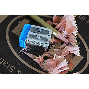 KUM AZ105.72.19-M - Longcone Sharpener "Meisterwerk", Neoprene Bag, 2 Replacement Blades, 1 Piece