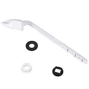 Lydia's Deal Toilet Handle Replacement Kit, Universal Front Mount Toilet Tank Flush Lever Replacement Handle, Toilet Tank Trip Lever, Easy to Install, Toilet Repair Kit, White Plastic