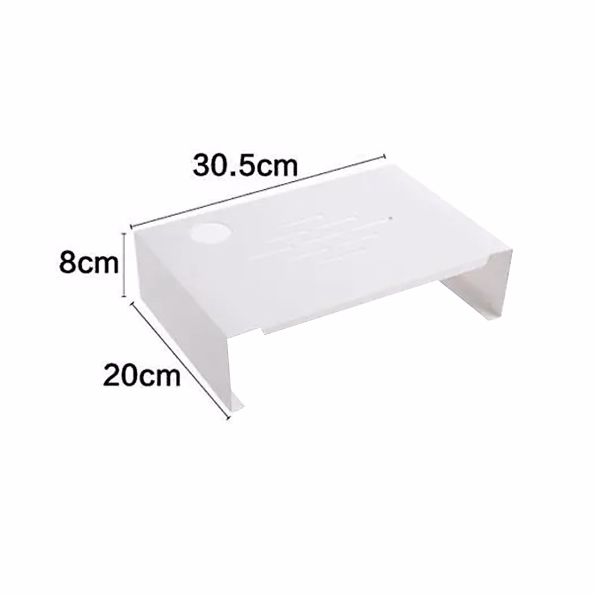 Iron Monitor Riser Stand for Desk TV/Screen/PC/Printer/Laptop Ergonomic Display Support Bracket for Home and Office (White)