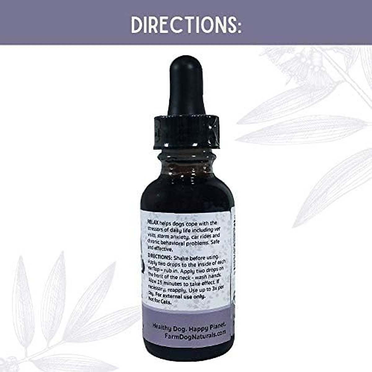 Farm Dog Naturals Relax - Natural Stress and Anxiety Formula for Dogs, 1 Ounce