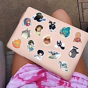50 PCS Japanese Cartoon Stickers, Kawaii Studio Ghibli Anime Stickers Waterproof Vinyl Cute Stickers for Laptop Guitar Water Bottle Luggage Bike Fashion Decals for Kids Teen Girls Adults