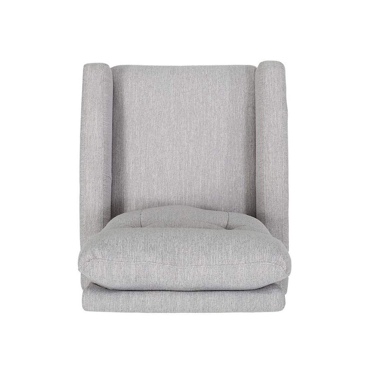 Great Deal Furniture Ishtar Contemporary Glider Swivel Push Back Nursery Recliner - Light Gray and Black Finish 35.75D x 25W x 39H in