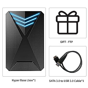 Retro Game Console HDD with Built in 4280 Top Games, Emulator Console with 18 Emulators, 2TB External Hard Drive with LaunchBox System, Portable Game HDD Compatible with PS4/PS3/PS2/WII/WIIU/PSP