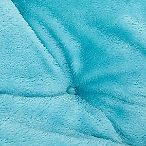 Urban Lifestyle Faux Fur Saucer Chair, Light Blue