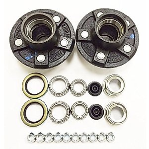 Libra Trailer 5 Lugs Idler Hub Kits 5 on 4.5 5x4.5 for 3500 lbs Axle 22017K Pack 2